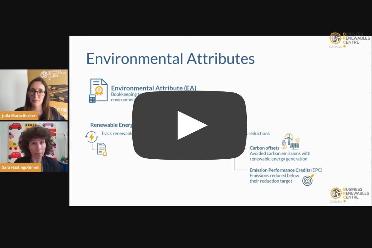 Video: What are Environmental Attributes? | Business Renewables Canada