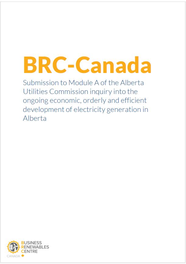 BRC-Canada AUC Module A Submission | Business Renewables Canada