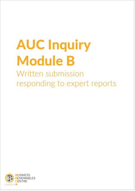 BRC-Canada AUC Module B Submission | Business Renewables Canada BRC-Canada AUC Module B Submission | Business Renewables Canada